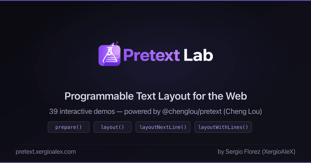 Pretext Lab — Programmable Text Layout for the Web